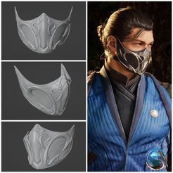 3D printing Sub Zero mask from MK1 - Whiteout • made with ELEGOO JUPITERSE・Cults