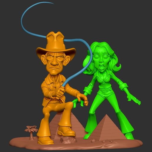 🎬 Indiana Jones Diorama・ STL File for 3D printing・Cults