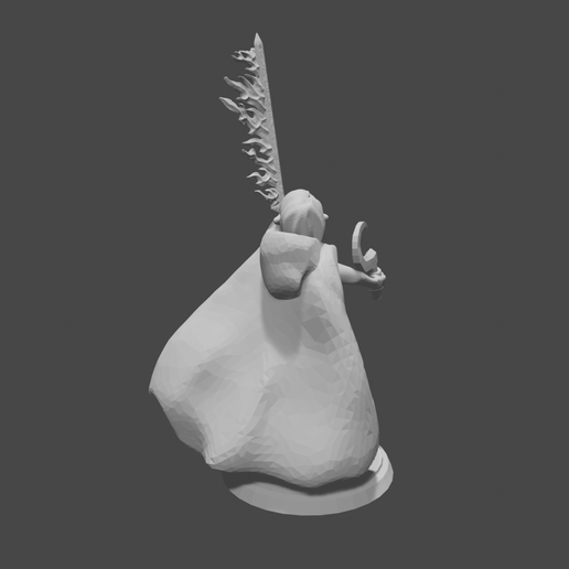 🧝 Elf With Flame Blade And Sickle・Free STL File for 3D printing・Cults