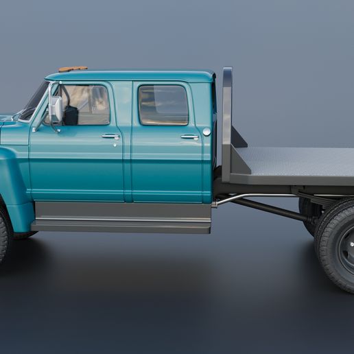🚕 F-750 Crew Cab 1971・ 3D File for 3D printing・Cults