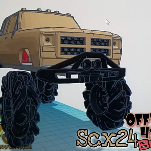 🚚 SCX24 4X4 OFFROAD BUMPER・ STL File for 3D printing・Cults