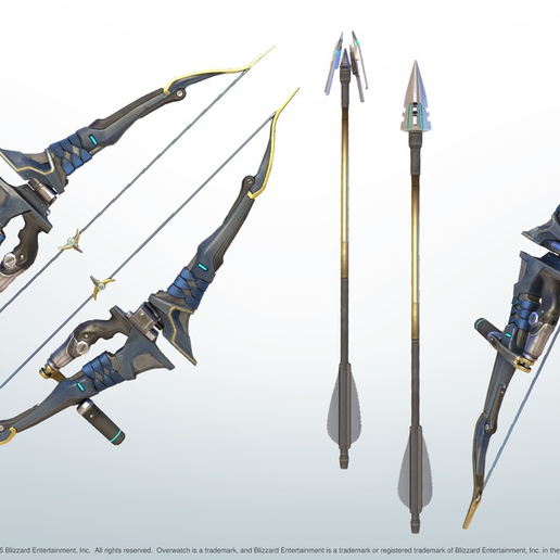 🏹 Overwatch - Hanzo Bow・Free 3D File for ・Cults