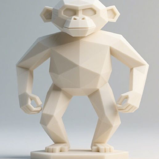 🐒 202 Low Poly Monkey Figure, character, monster, fantasy, art ...