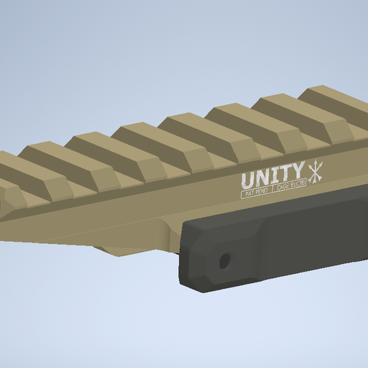 🔫 Unity FAST Riser Mount・ STP File for 3D printing・Cults