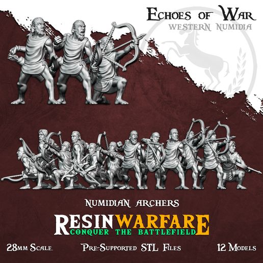 🎲 Numidian Archers - Echoes of War: Punic Wars・ 3D File for 3D printing ...