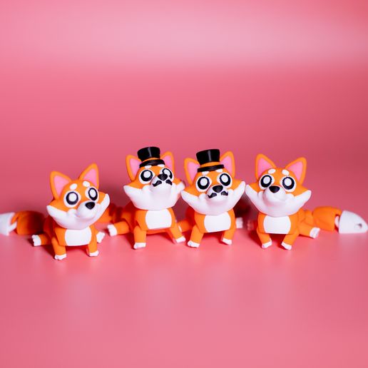 🦊 Flexi Fox Toy & Keychain – Cute 3D Printed Foxes (Aristocrat ...