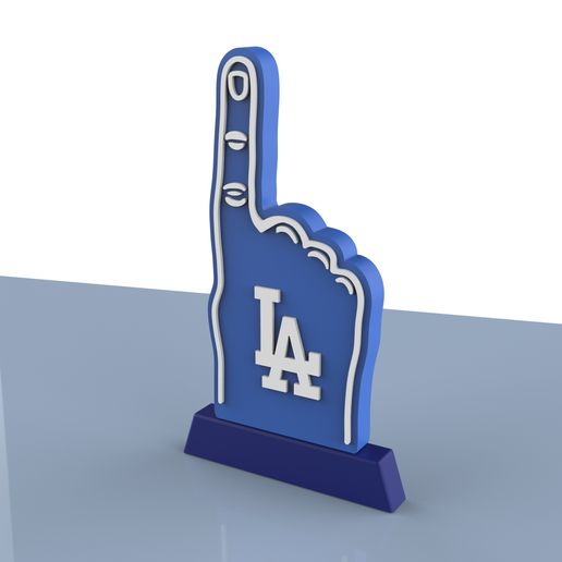 🎁 Los Angeles Dodgers Foam Finger Display, Sports Fan Collectible, 3D ...