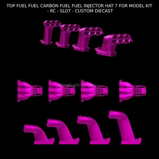 🔝 TOP FUEL FUEL CARBON FUEL FUEL INJECTOR HAT 7 FOR MODEL KIT - RC ...