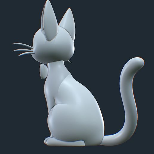 🐱 Jiji the Cat - Kiki's Delivery Service Sitting 3D Printable Model ...