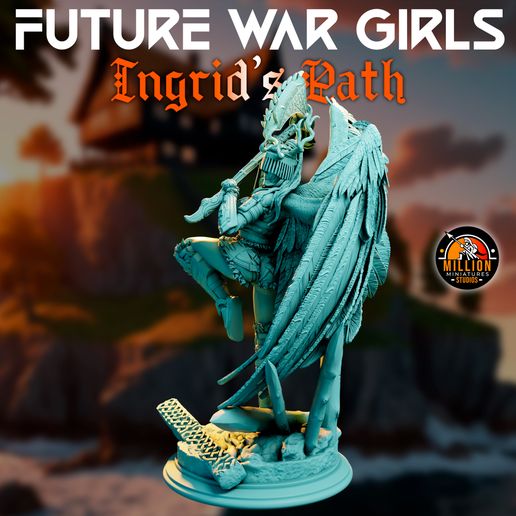 🐦 Ingrid Ravenson - Valkyrie Champion 75mm Statue (Helmeted ...