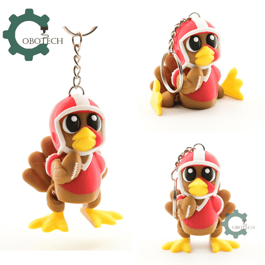 🏈 Thanksgiving Football Turkey Articulated Keychain - Cute Backpack ...