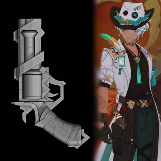 🔫 Ifa - Gun - genshin Impact Cosplay Prop・ 3D File for 3D printing・Cults