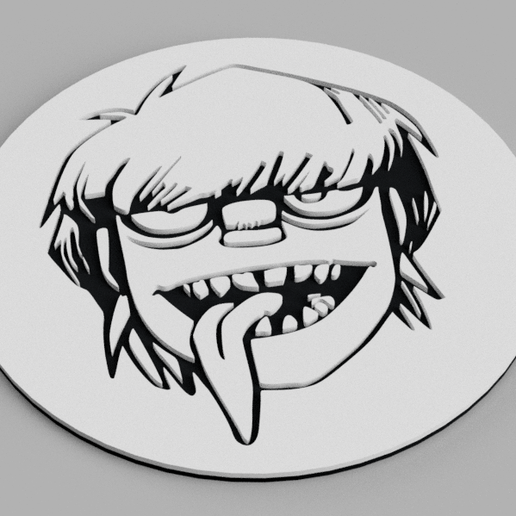 🪨 Murdoc - Gorillaz Logo Coasters・Free STL File for 3D printing・Cults