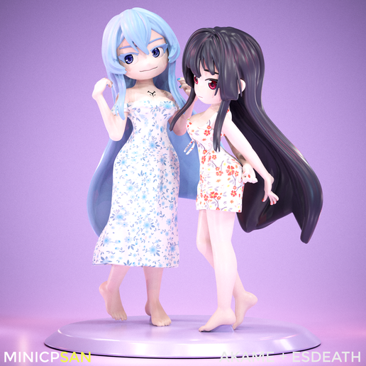 🇯🇵 Akame and Esdeath - Cute Summer Showdown - Akame ga Kill Anime ...