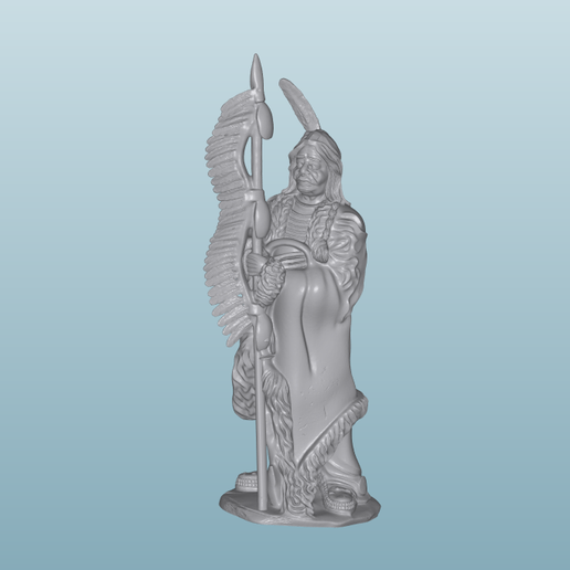 🤠 INDIAN W102 Native American Figures・ 3D File for 3D printing・Cults