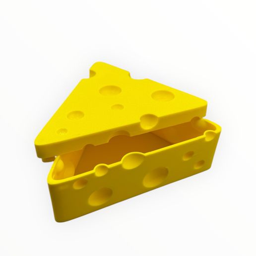 🧀 Swiss Cheese Slice Container・ STL File for 3D printing・Cults