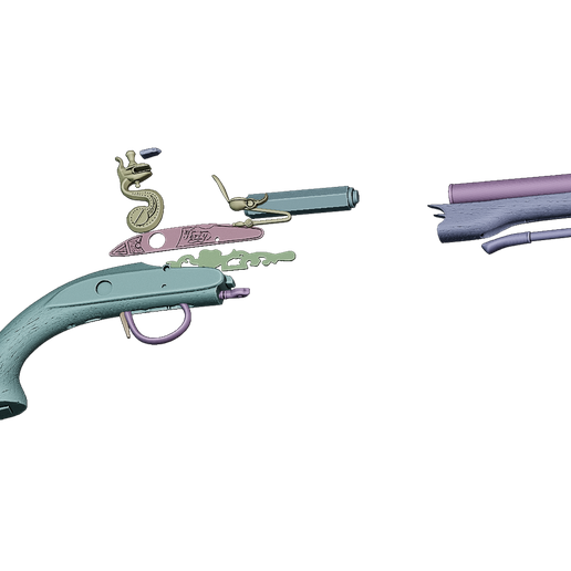 🔫 Jack Sparrow Pistol Pirates of the Caribbean Gun Prop Replica・ 3D ...