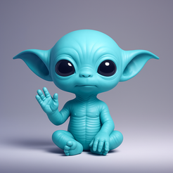 👶 Baby Alien Zilu・ OBJ File for 3D printing・Cults