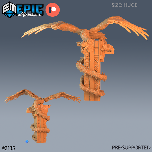 🎲 Feathered Serpent Set ‧ DnD Miniature ‧ Tabletop Miniatures ‧ Gaming ...