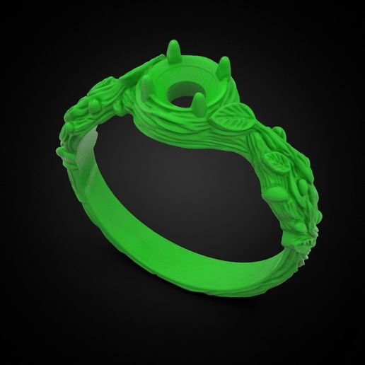 🌳 Tree Branch Engagement Ring・ STL File for ・Cults