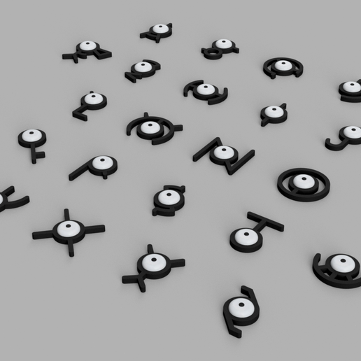 🐉 Pokemon - Unown (Multiple Options)・ STL File for 3D printing・Cults