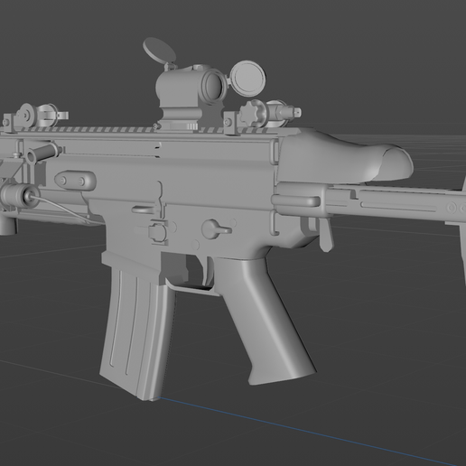OBJ file Belgian FN SCAR-SC rifle digital model material 🗺️ ・3D print ...