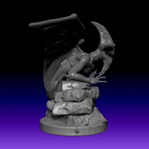👽 Bioraptor (Pitch black)・ STL File for 3D printing・Cults