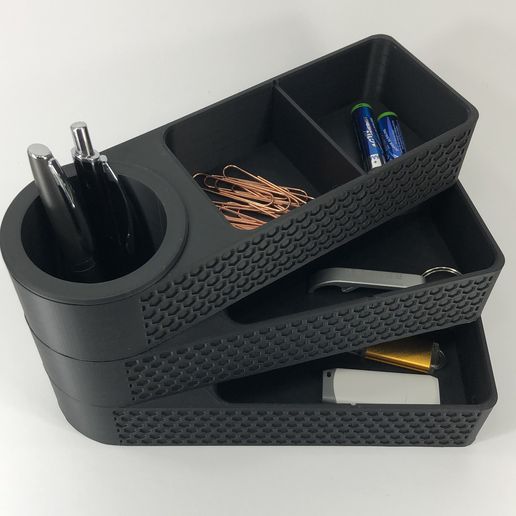 3D printed ROTATING DESKTOP ORGANIZER / OFFICE / HOMEOFFICE / STL ...