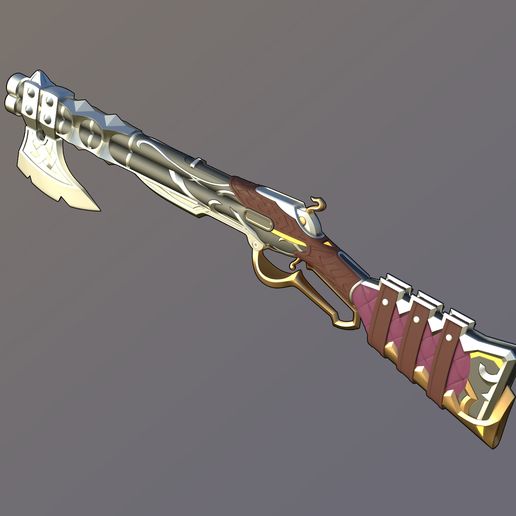 🔫 Little Red Ashe Rifle Overwatch cosplay 3d print model・ STL File for ...
