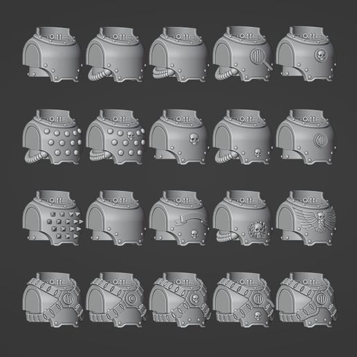 🎲 UPSCALED Rivet armor variant・ 3D File for 3D printing・Cults