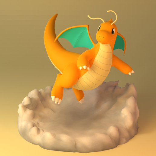 STL file Dragonite Statue 🐉 ・3D print object to download・Cults