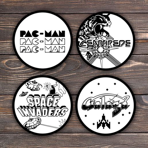 STL file Retro Arcade Games Coasters 🕹️ (3MF)・3D printable model to ...