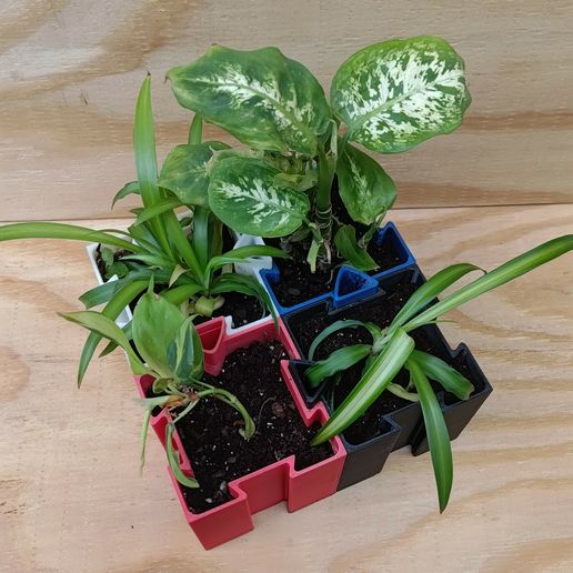 3D printed Interlocking and self watering planter • made with Ender 3・Cults