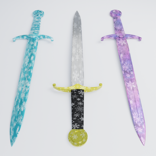 🌨️ Snow Swords・ STL File for 3D printing・Cults