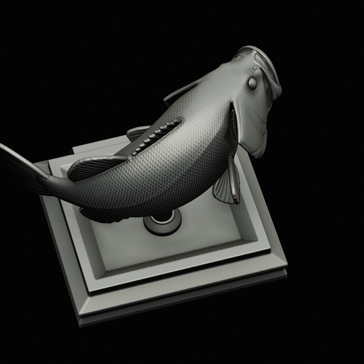 🐠 fish Largemouth Bass / Micropterus salmoides trophy statue detailed ...