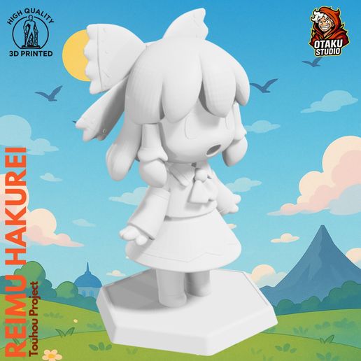 🎨 Chibi Reimu Hakurei - TOUHOU PROJECT FAN ART 3D Model・ STL File for ...