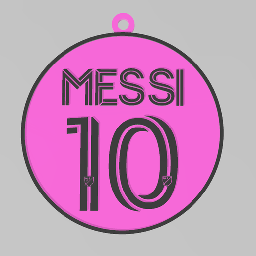 3D file Key ring INTER MIAMI MESSI 10 🔑 ・3D print design to download・Cults