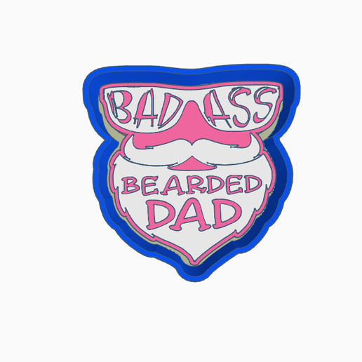 🎨 Badass Bearded Dad・ STL File for 3D printing・Cults