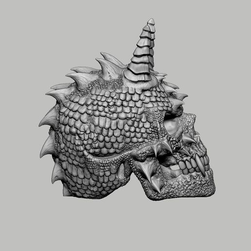 💀 Skull dragon Headphone Stand, Cyborg skull dragon Headset Stand ...