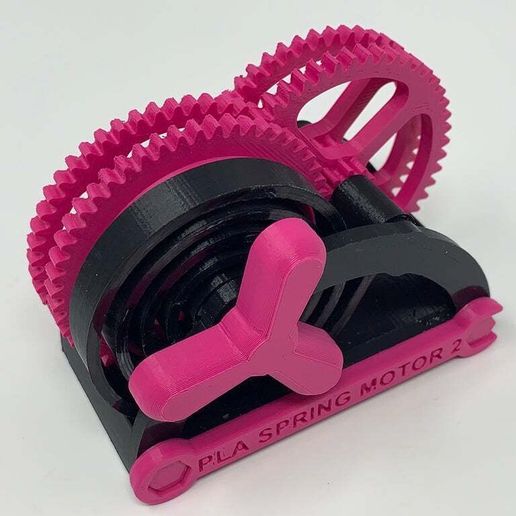 📱 PLA Spring Motor Demonstrator 2・Free STL File for ・Cults