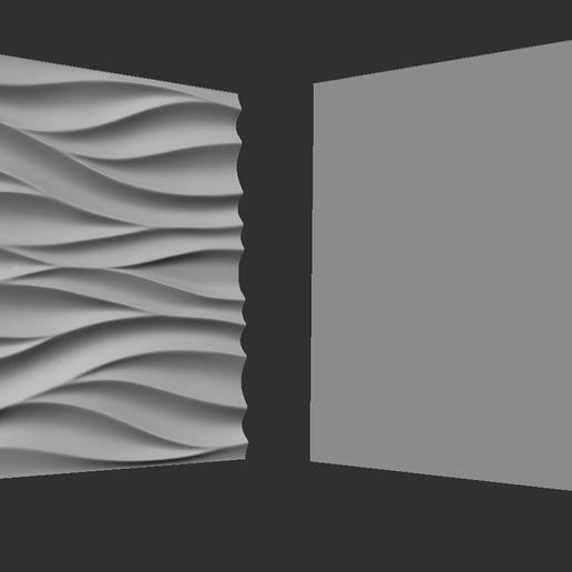 🌊 Vague murale en relief 3D STL - Panneau mural ondulé moderne pour CNC ...