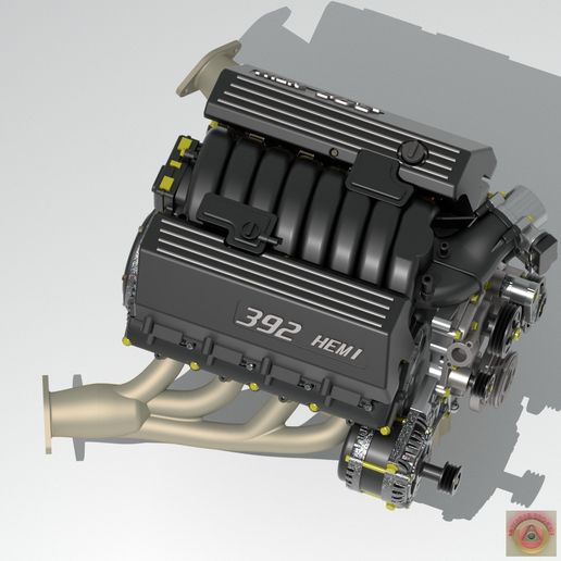 🌆 DODGE HEMI 392 - ENGINE・ STL File for ・Cults