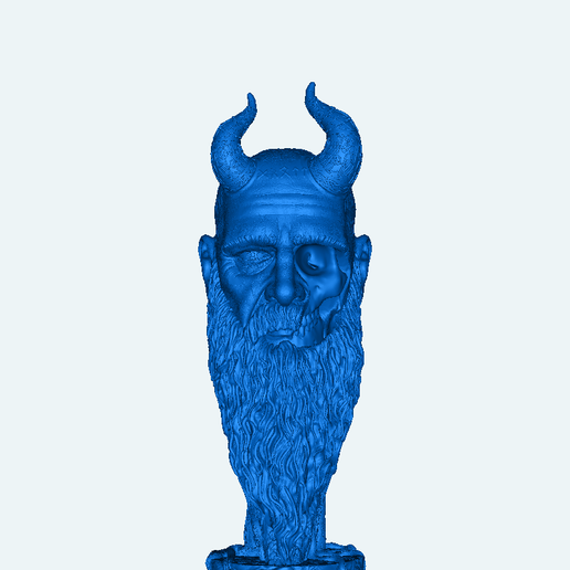 💀 God Of War Mimir Head Skeleton・ STL File for ・Cults