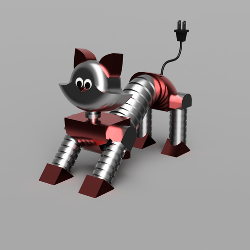 STL file Cute Robot Cat! 🤖 ・3D print design to download・Cults