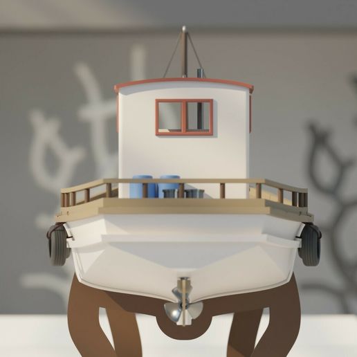 🎣 3D Printing RC Fishing Boat・ STL File for ・Cults