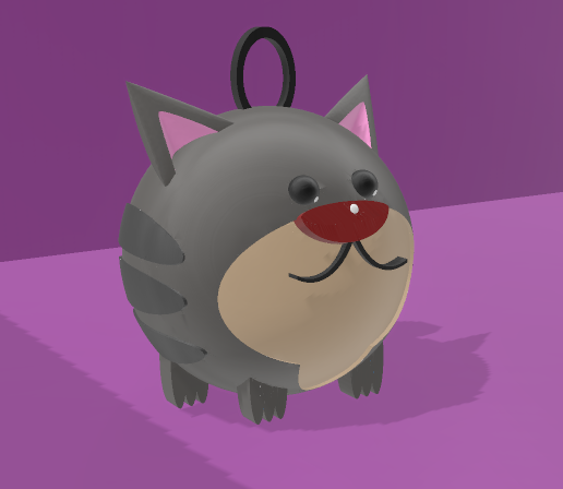 OBJ file Princess the cat, keychain 👸 ・3D print design to download・Cults