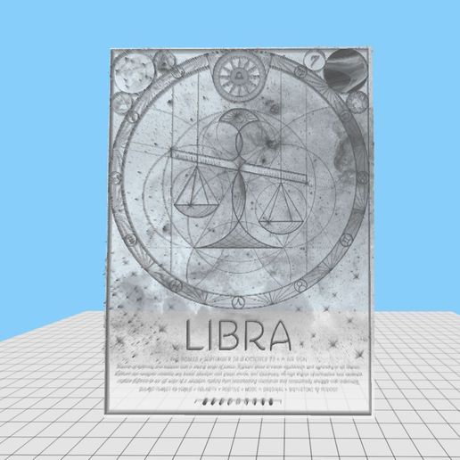 STL file libra zodiac horiscope sign ♎ ・3D printer design to download・Cults