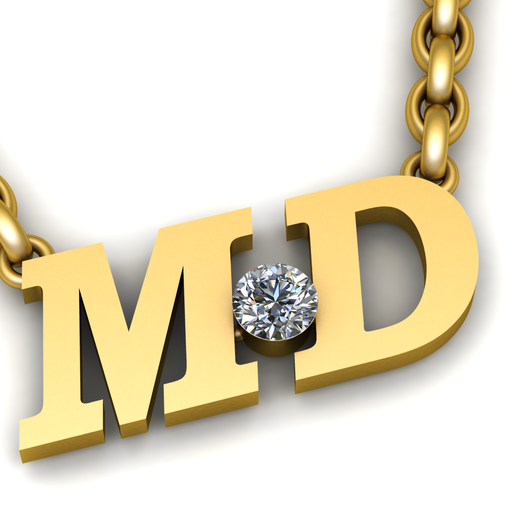 STL file MD WORD DIAMOND PENDANT 3D PRINTABLE MODEL 💎 (OBJ)・3D printing ...
