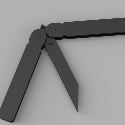 🦋 Working Butterfly Knife (print in place)・Free STL File for 3D ...