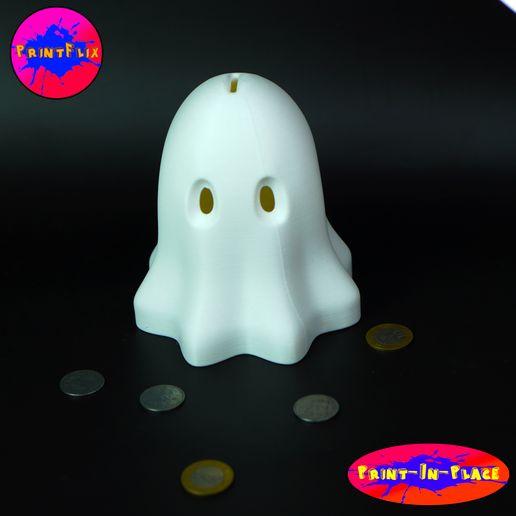 👻 Ghost Piggy Bank・Free STL File for ・Cults